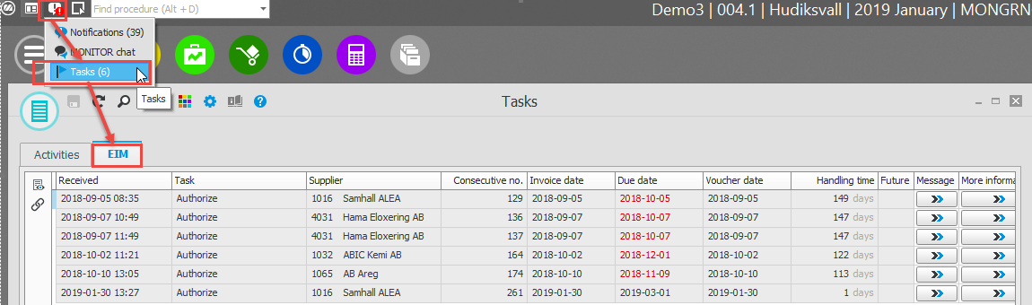 Ways of working with EIM