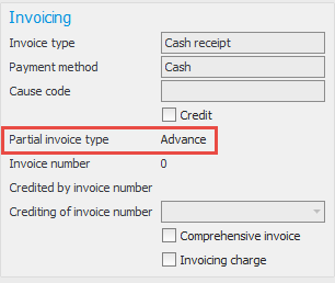 Releasing and invoicing of advances