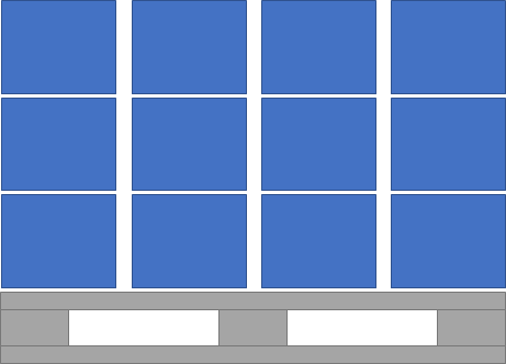 Packaging template rows