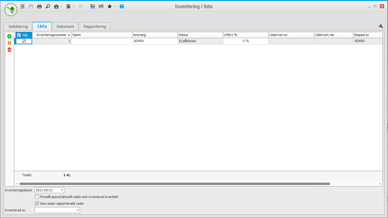 Skapa inventeringsunderlag