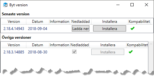 Uppdatera Monitor ERP Server